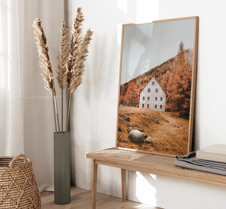 Fall Landscape Printable Photography, Autumn Forest Large Wall Art ...