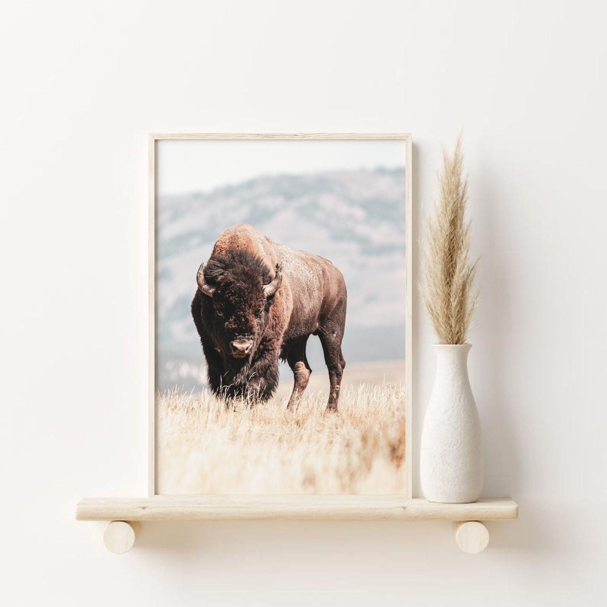 Printable Buffalo Wall Art, Bison Print DIGITAL , Southwestern Large ...