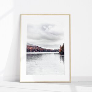 Fall Landscape Printable Set of 3 Photography, Autumn Lake Landscape ...