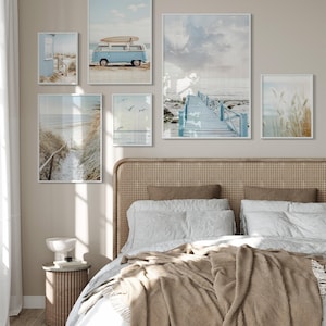 Coastal Prints Bundle, Printable Boho Beach Gallery Wall Art, Ocean ...