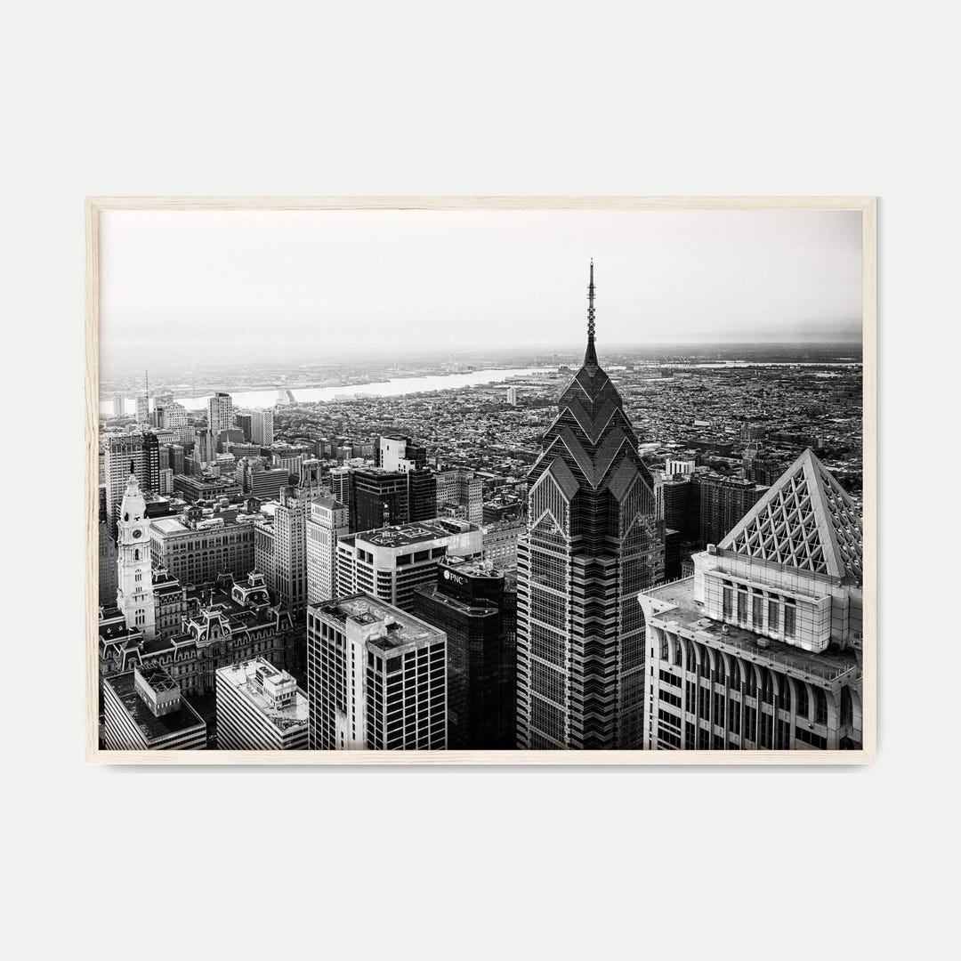 Philadelphia Skyline Printable Black and White Photography, Buildings ...