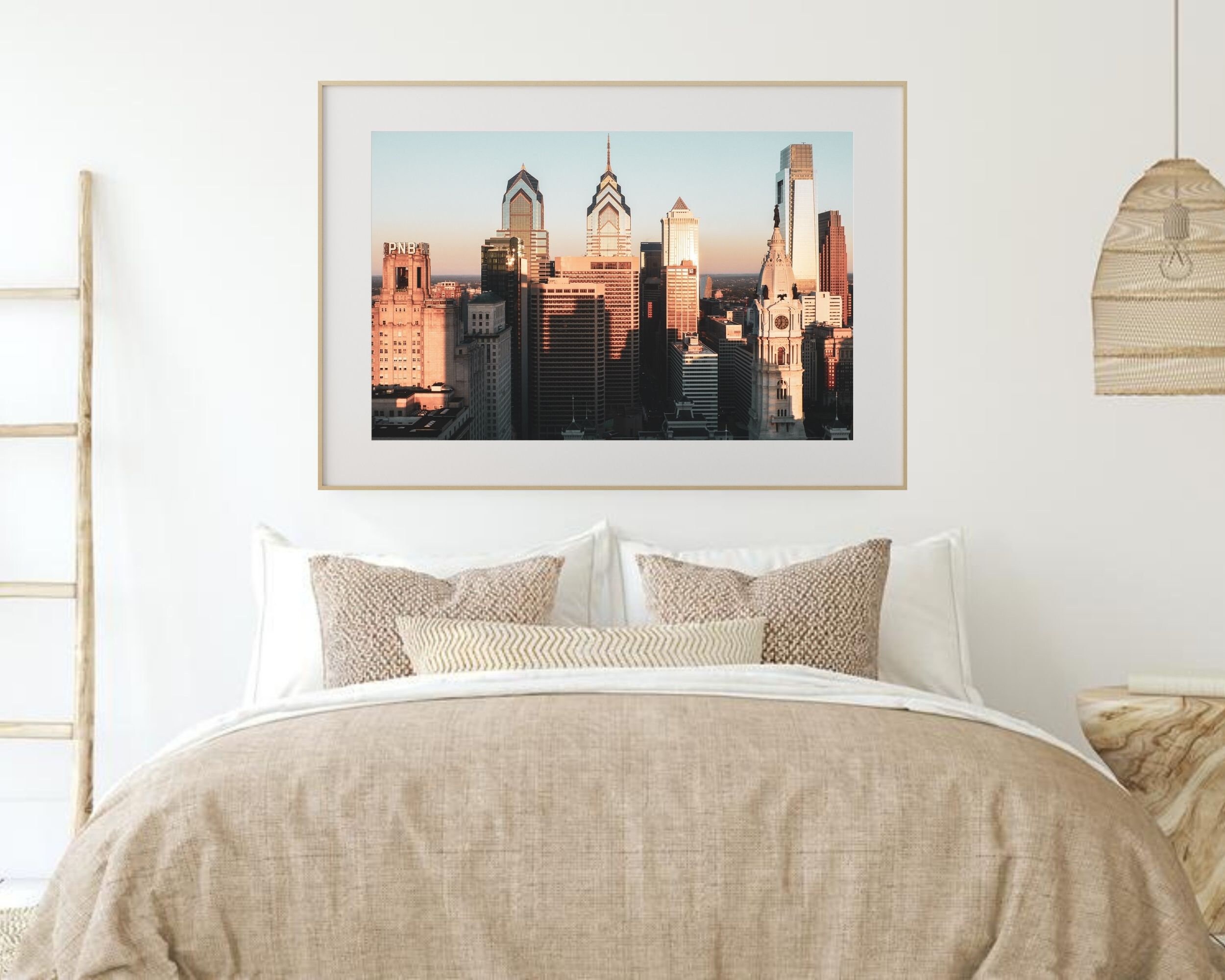 Sunset Philadelphia Skyline Printable Photography Skyline | Etsy