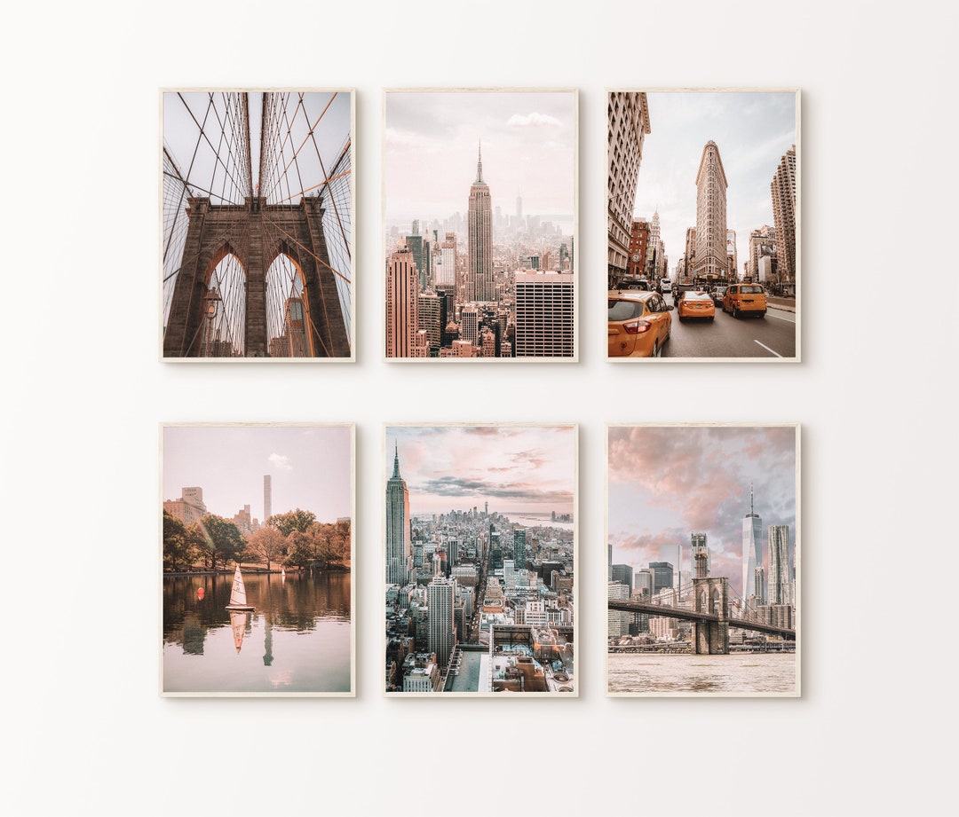 New York City Set of 6 Printable Photography, NYC Gallery Wall Set, Nyc ...