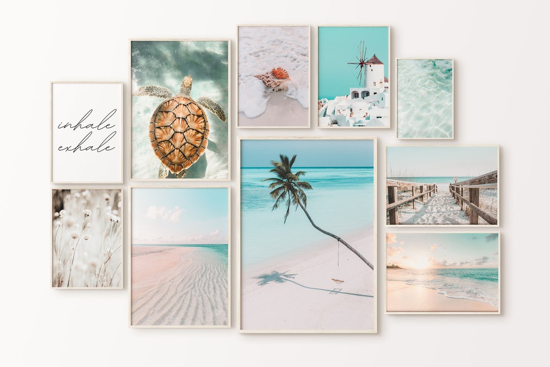 Tropical Gallery Wall Set of 9 DIGITAL Prints Beach 9 Pieces - Etsy