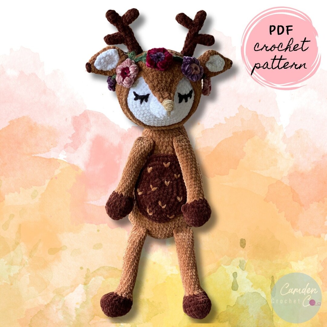 Dixie Deer Crochet Pattern | Amigurumi | Sweetheart Snuggle Buddy ...