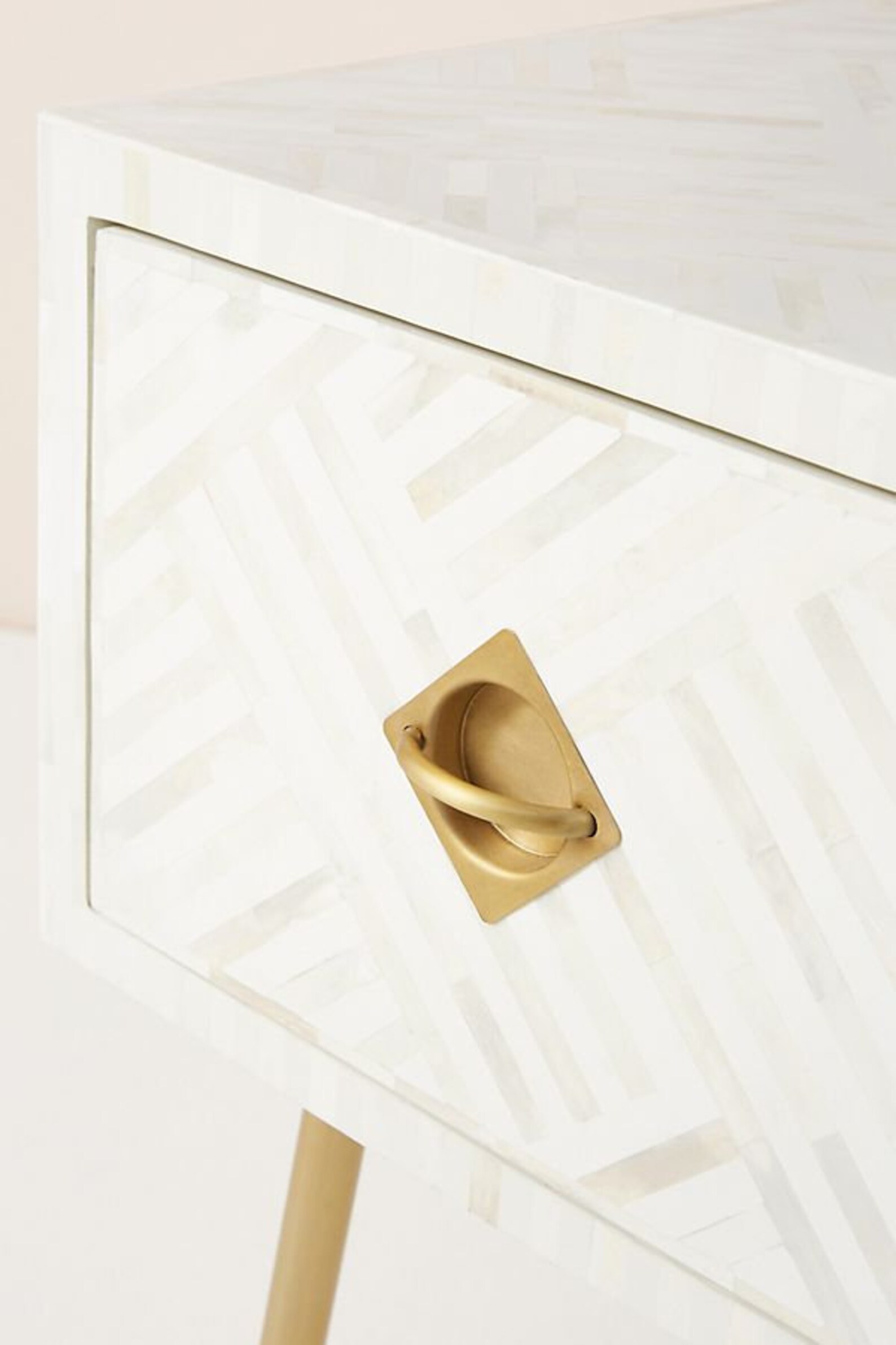 Bone Inlay Optical Design Console Table White Bone Inlay | Etsy