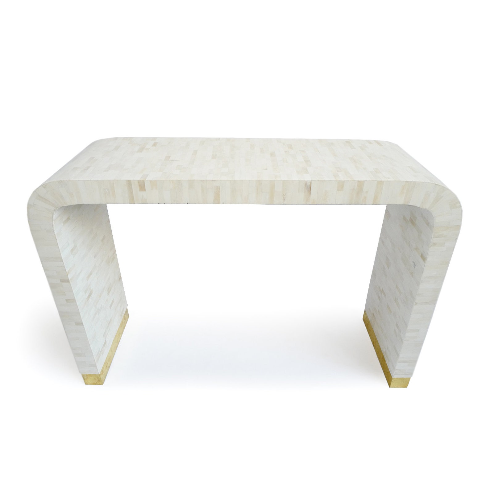Bone Inlay Waterfall Console Table White Waterfall Bone Inlay - Etsy