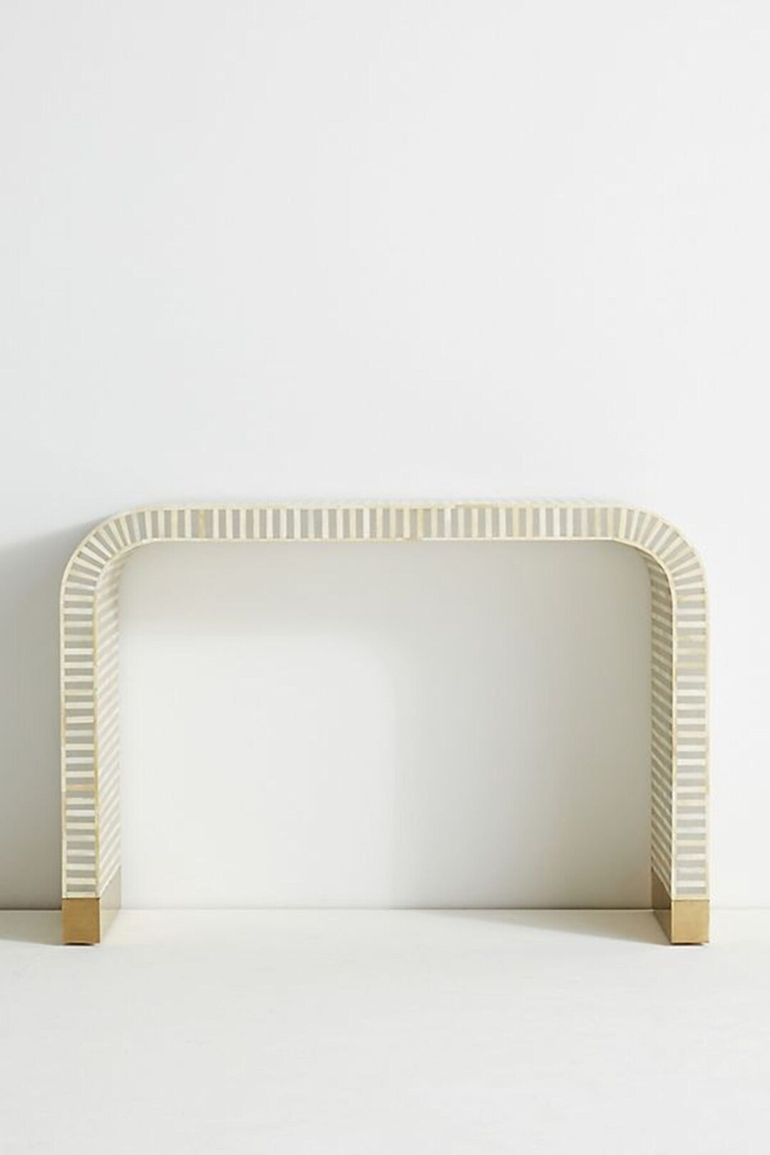 Bone Inlay Waterfall Console Table Grey Waterfall Bone Inlay - Etsy