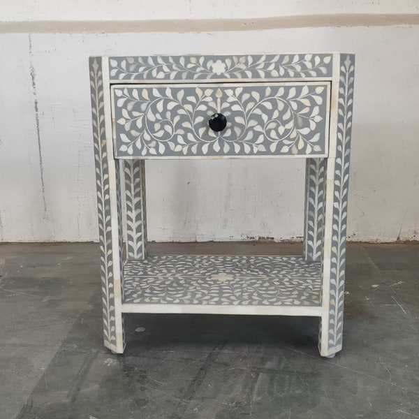 Bone Inlay Nightstand - Etsy