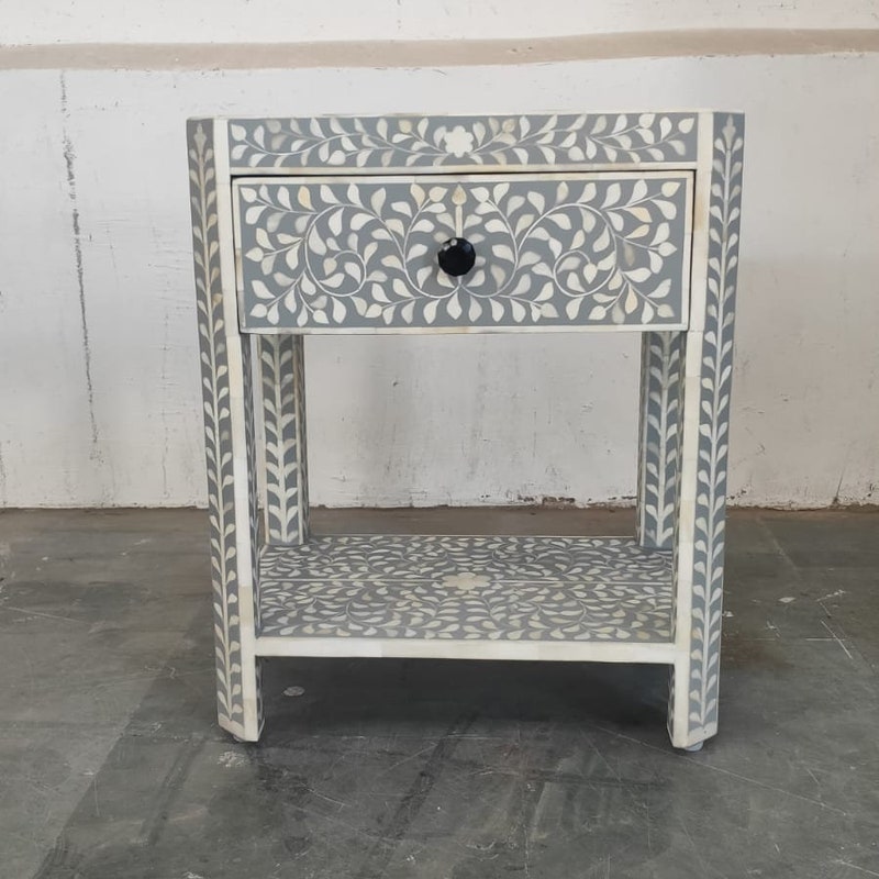 Bone Inlay Nightstand - Etsy