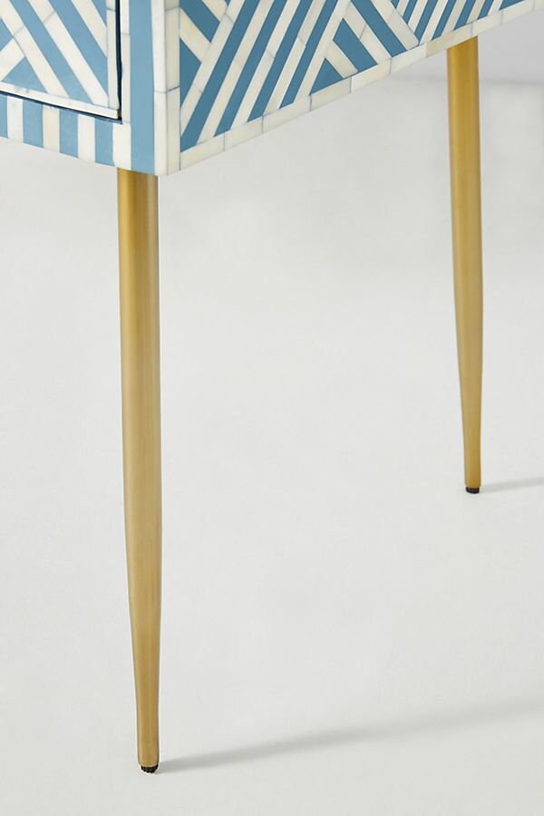 Bone Inlay Optical Design Console Table Sky Blue Bone Inlay - Etsy