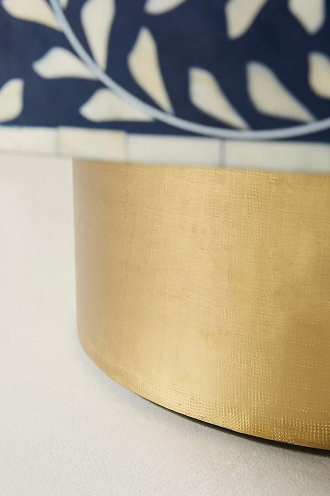 Bone Inlay Floral Design Coffee Table Indigo Blue Bone Inlay - Etsy