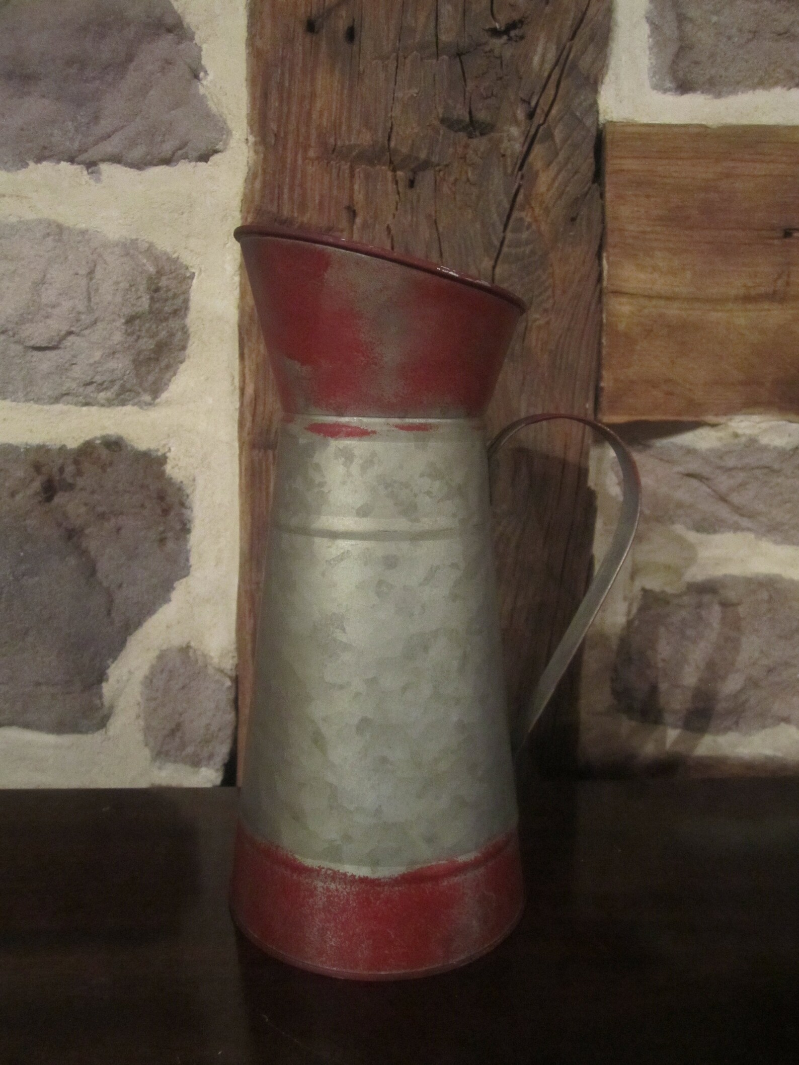 Rustic Barn Red Galvanized Pitcher - Etsy