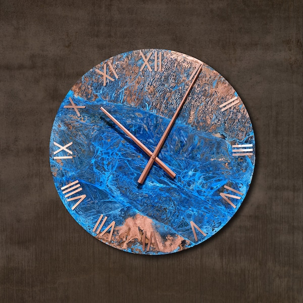 Copper Wall Clock - Etsy UK