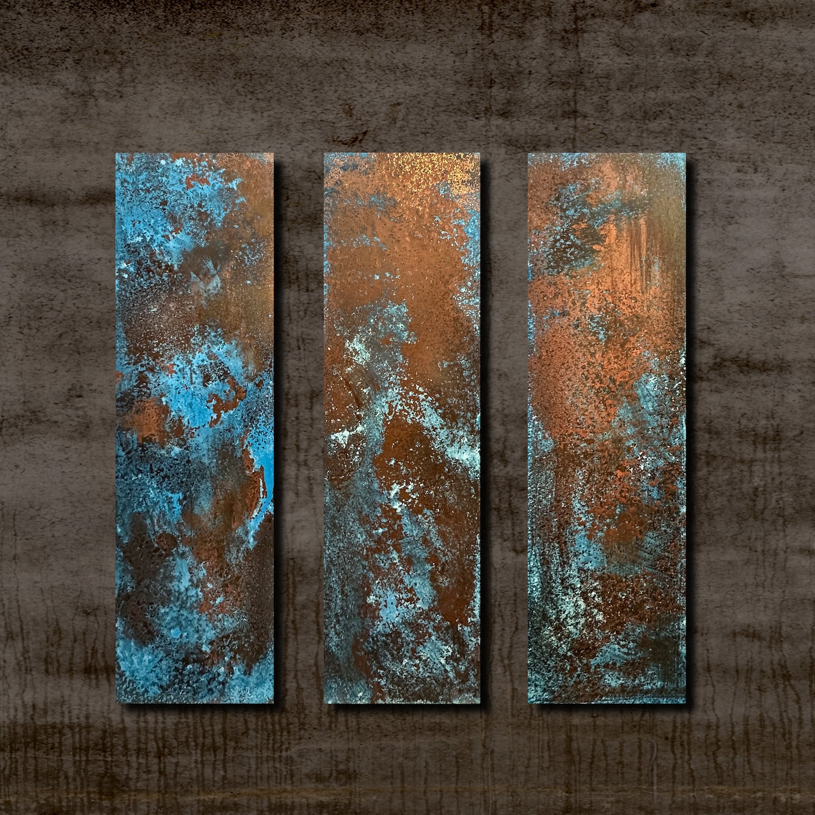 Copper Artistic Pictures, Wall Decor Copper, Large Abstract Copper Art ...