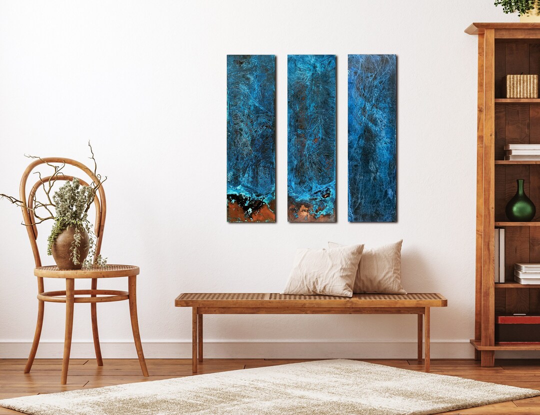 Copper Abstract Pictures, Large Copper Wall Hanging, Copper Decor, Wall ...