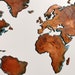 Metal World Map. Patinated Copper Wall Art. Large Copper Map. World Map ...