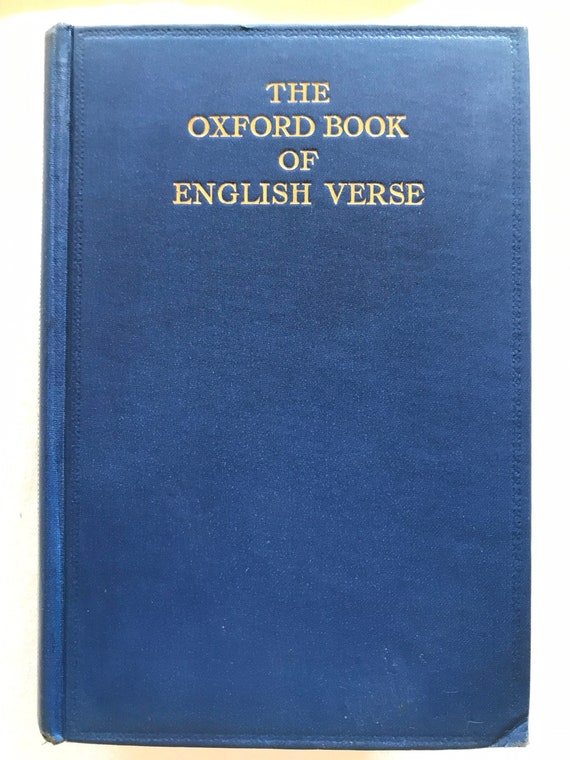 THE OXFORD BOOK of English Verse 1250 1918 1961 New | Etsy