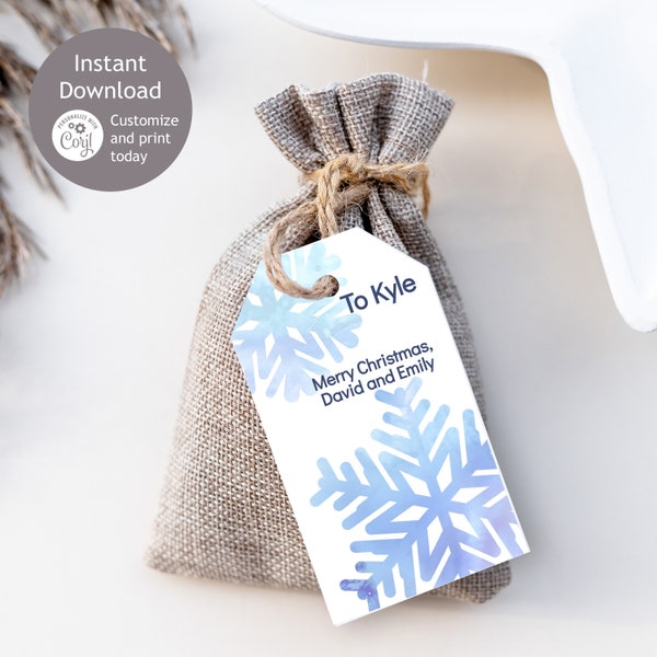 Snowflake Gift Tags - Etsy
