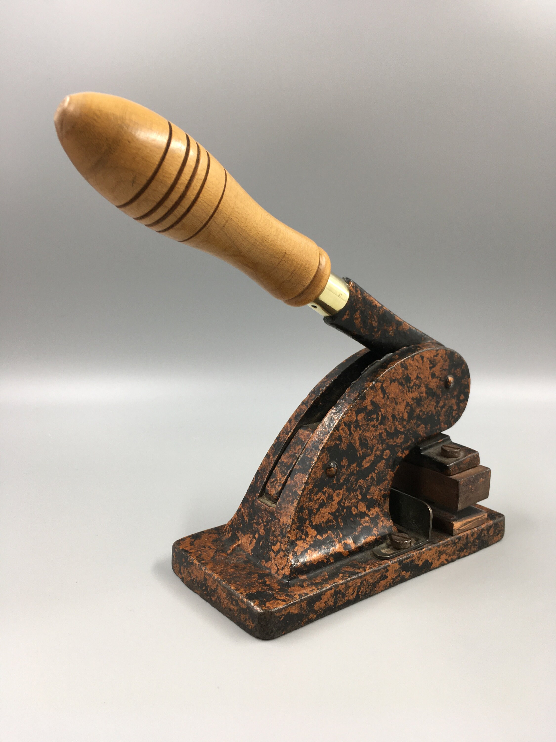 Vintage Paper Embosser Heavy Cast Iron Base With Wooden Handle - Etsy UK