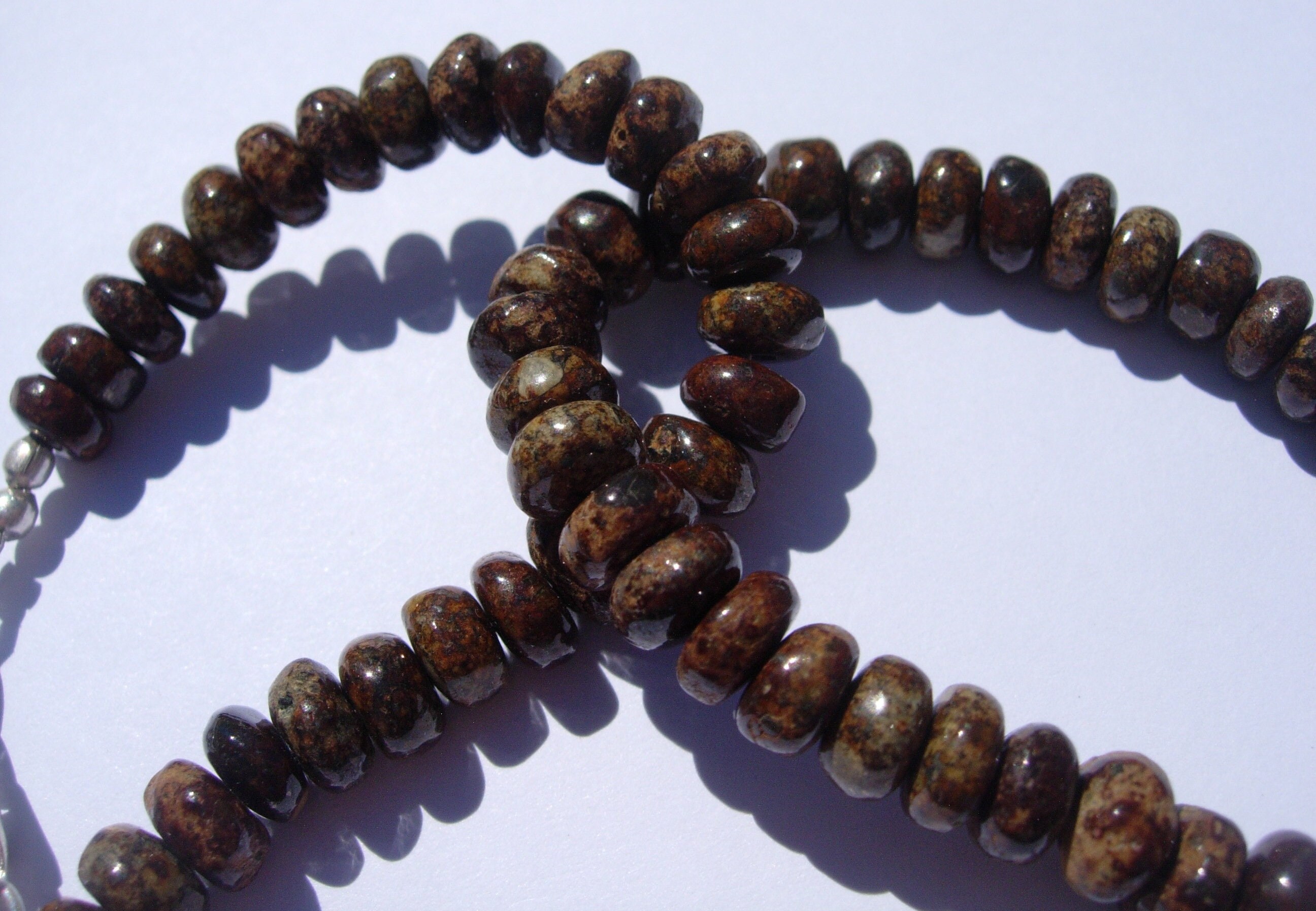 Hand Made NWA Meteorite Bead Necklace Sterling Silver Clasp - Etsy