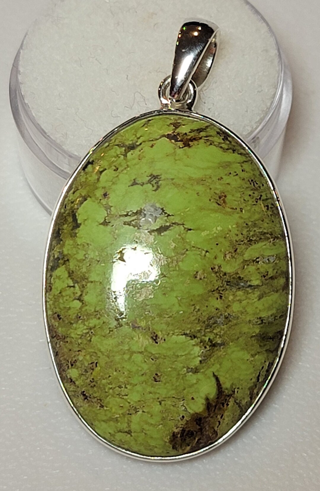 Sterling Silver Australian Gaspeite Pendant 10.7 Grams - Etsy