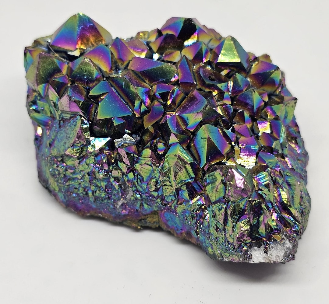 Rainbow Aura Quartz Cluster 