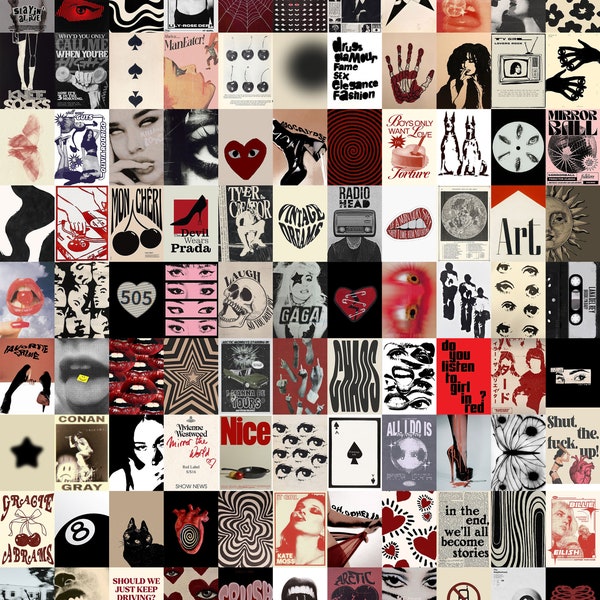 Grunge Collage Kit - Etsy