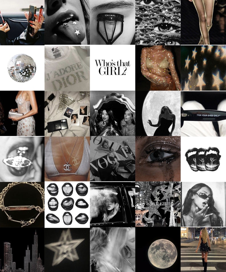 100 Pcs Stargirl Aesthetic Wall Collage Kit Vintage Boujee Etsy