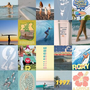 100 PCS 90's Surfer Aesthetic Wall Collage Vintage Summer Photo Collage ...