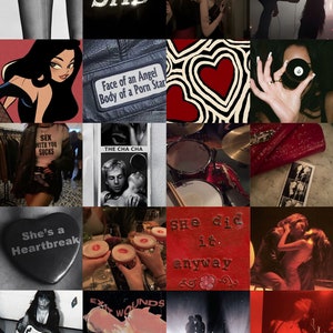 110 PCS Rockstar Girlfriend Aesthetic Wall Collage Kit Grunge Rockstar ...