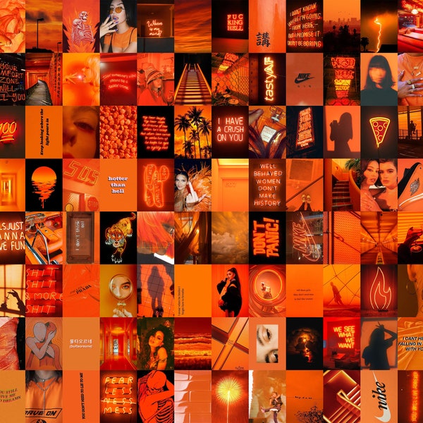 Orange Wall Collage - Etsy