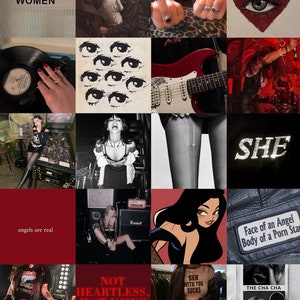 110 PCS Rockstar Girlfriend Aesthetic Wall Collage Kit Grunge Rockstar ...