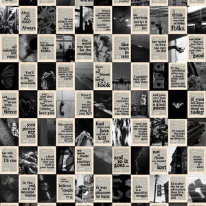 100 PCS Vintage Wall Collage Kit Retro Aesthetic Poster Collage Kit ...
