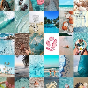 120 PCS Summer Aesthetic Wall Collage Kit Summer Beach Vibes Photo ...