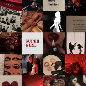 110 PCS Rockstar Girlfriend Aesthetic Wall Collage Kit Grunge Rockstar ...