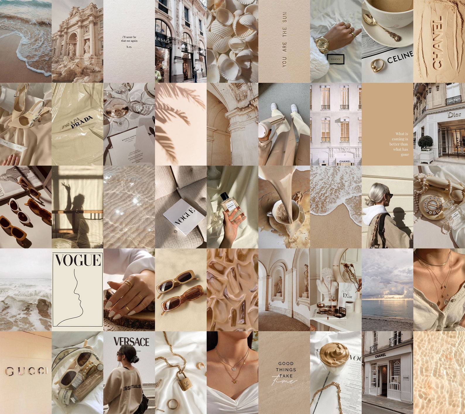 Boujee Aesthetic Beige Wall Collage Kit DİGİTAL DOWNLOAD - Etsy