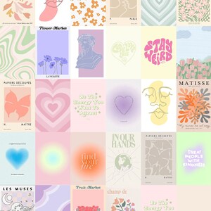 100 PCS Danish Pastel Wall Collage Kit Danish Aesthetic Photo Collage Danish Posters Room Decor ...