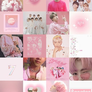 80 PCS BTS Pink Wall Poster Prints BTS Poster Print Collage Army Wall ...