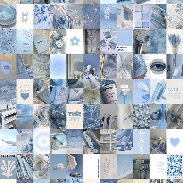 Blue Collage Kit - Etsy