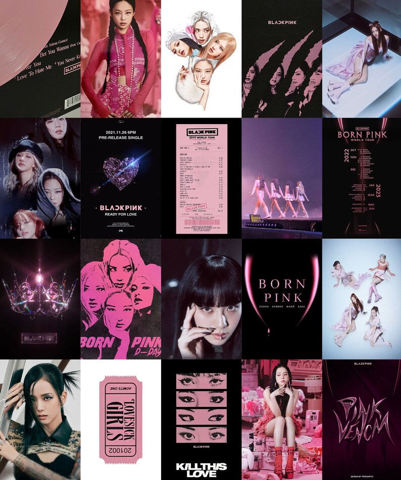 80 Pcs Blackpink Wall Collage Kit Blackpink Poster Collage Etsy