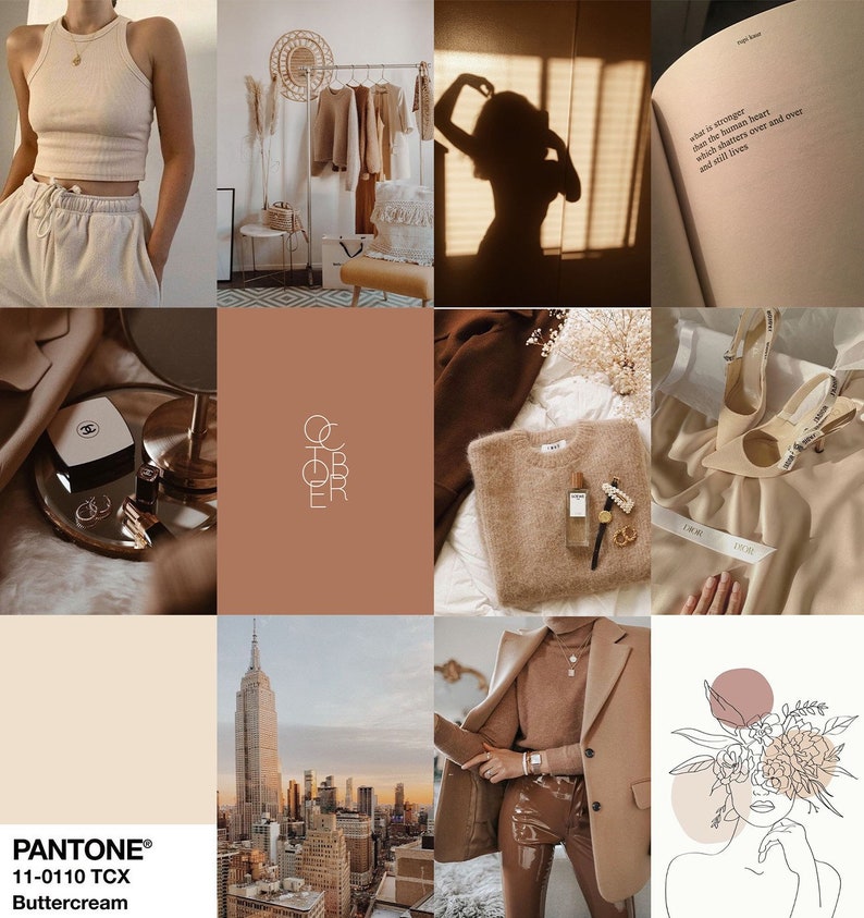 50 PCS Neutral Wall Collage Kit Cream Aesthetic Photo - Etsy