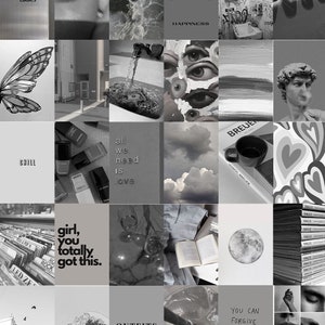 108 PCS Grey Wall Collage Kit Grey Aesthetic Photo Collage - Etsy