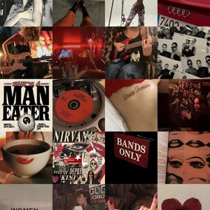 110 PCS Rockstar Girlfriend Aesthetic Wall Collage Kit Grunge Rockstar ...