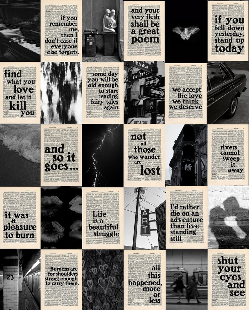 100 PCS Vintage Wall Collage Kit Retro Aesthetic Poster - Etsy