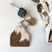 COWHIDE EARTAG KEYCHAIN | Cow Cattle Ear Tag Hair on Cowhide Leather ...