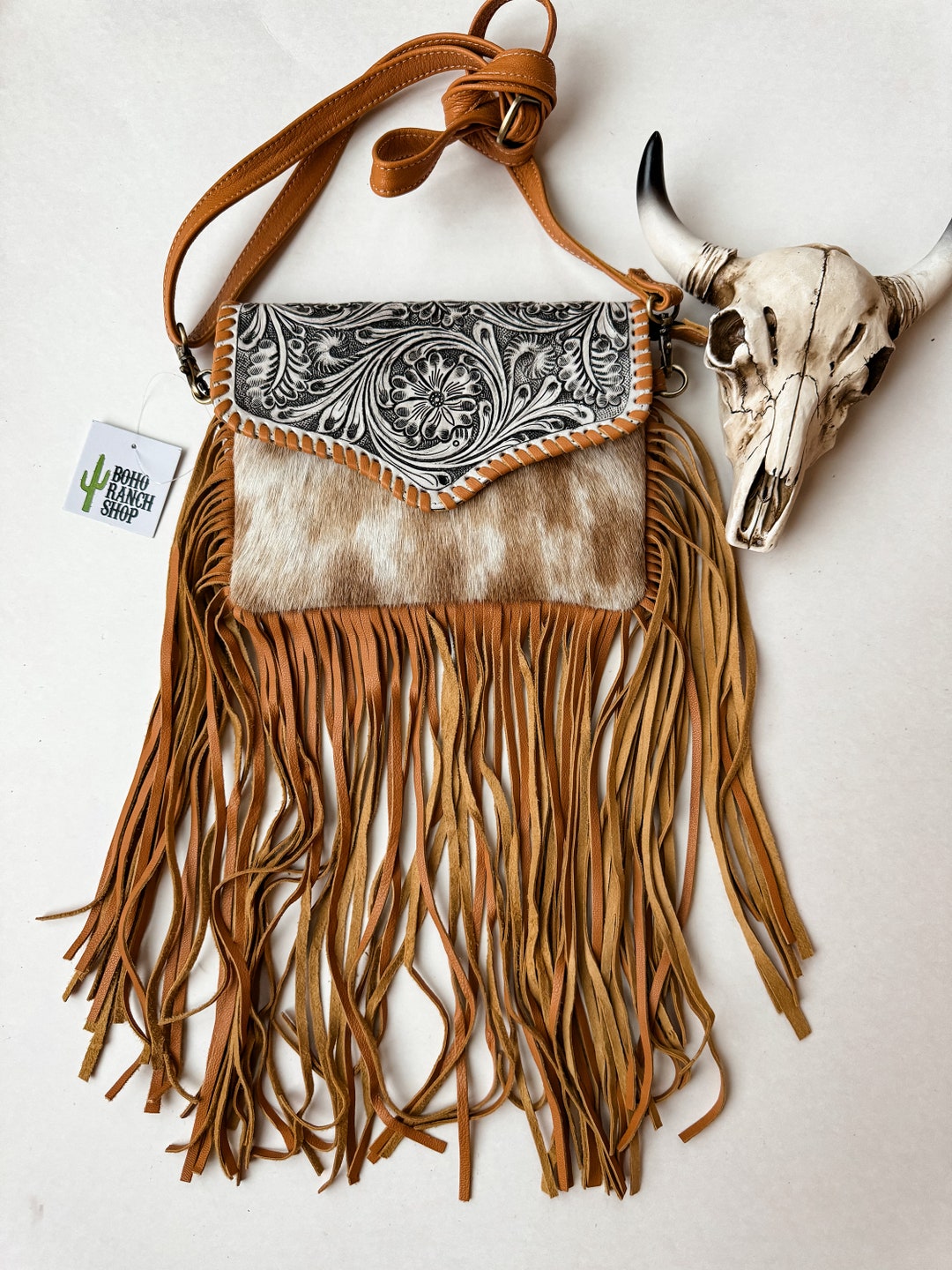 THE DELILAH- CROSSBODY Western Tooled Leather Cowhide Clutch Crossbody ...