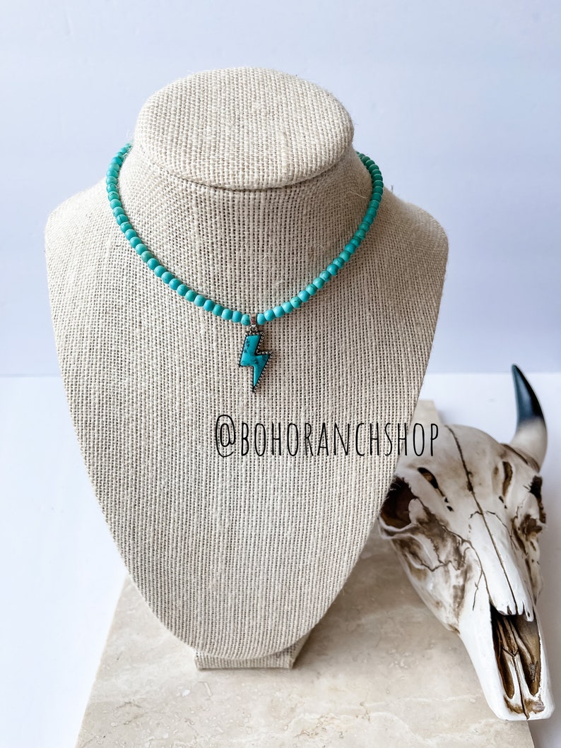 LIGHTNING BOLT CHOKER Stone Lighting Bolt Thunderbolt Choker | Etsy