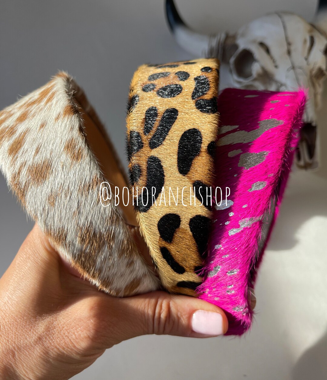 COWHIDE HEADBAND Genuine Cowhide Leather , Rodeo Cowgirl Punchy Hair ...