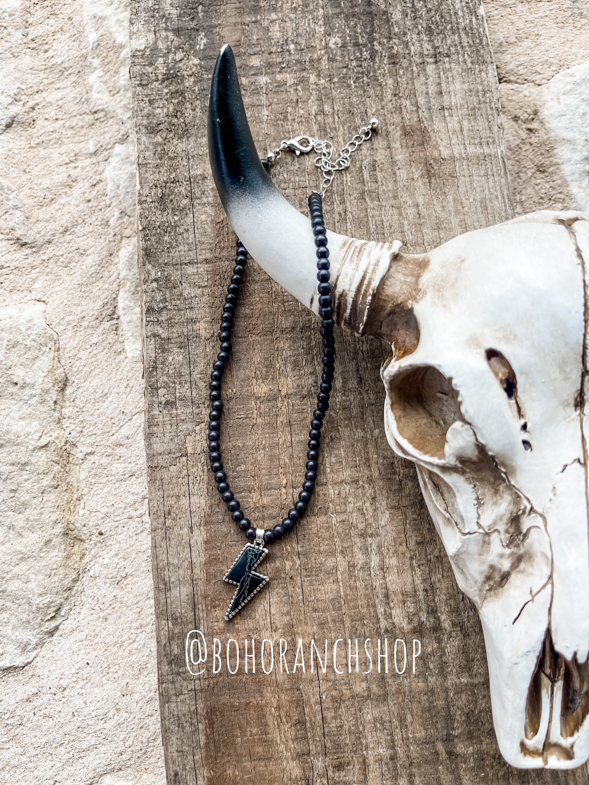 LIGHTNING BOLT CHOKER Stone Lighting Bolt Thunderbolt Choker - Etsy